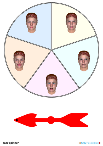 SEN Teacher : CGI Face Spinner ⋆ Printable Game Spinner