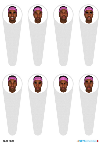 SEN Teacher : CGI Face Fans ⋆ Printable Visual Aid