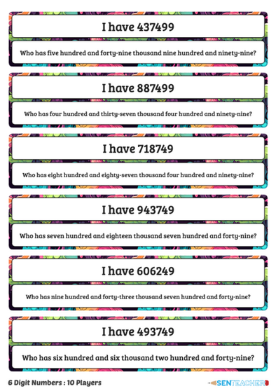 SEN Teacher : Follow Me Numbers ⋆ Printable Game