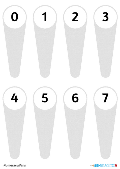 SEN Teacher : Number Fans ⋆ Printable Visual Aid