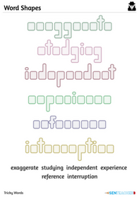 SEN Teacher : Wordsearch Maker ⋆ Printable Puzzle Maker